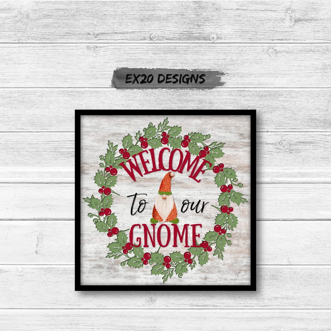 Welcome to Our Gnome Art Print DIGITAL DOWNLOAD Woodland - Etsy