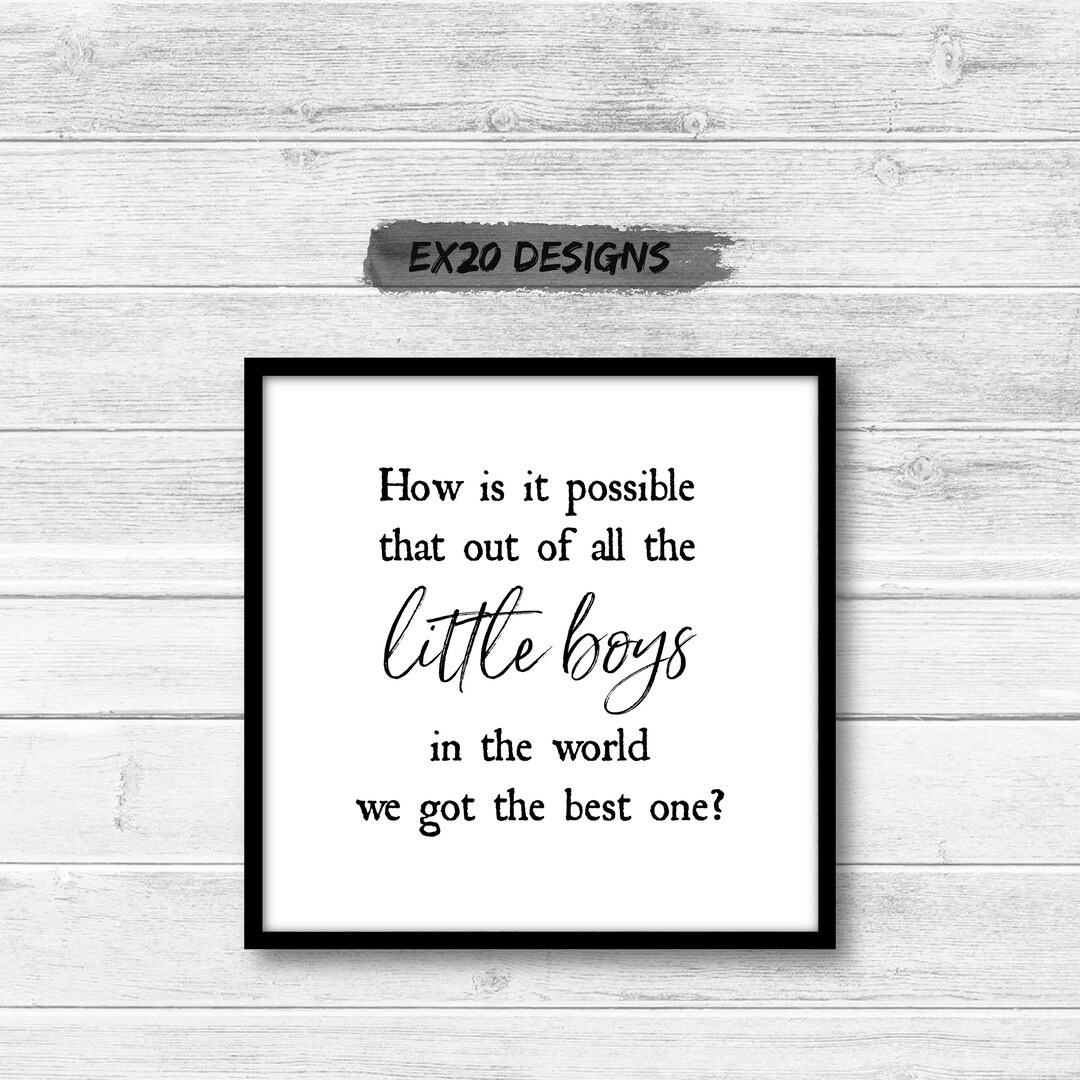 Best Little Boy in the World Printable DIGITAL DOWNLOAD Boy Wall Art ...