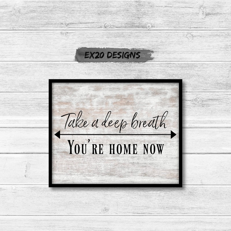 Deep Breath Sign - Etsy