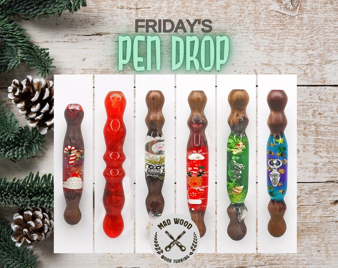 Friday's Christmas Pen Drop Diamond Painting Wooden Premium Hybrid Pen ...