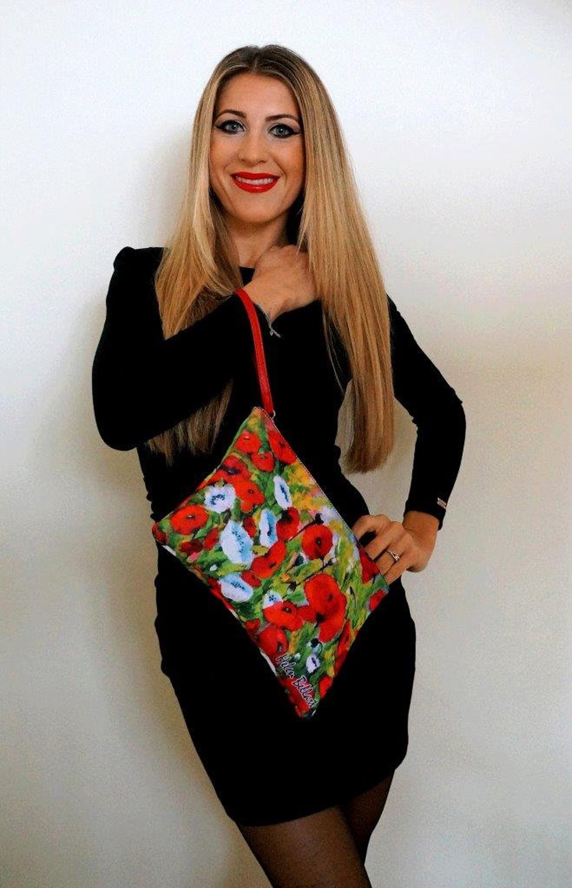 Poppies Clutch Bag the Print of the Bags is Inspired by Our - Etsy