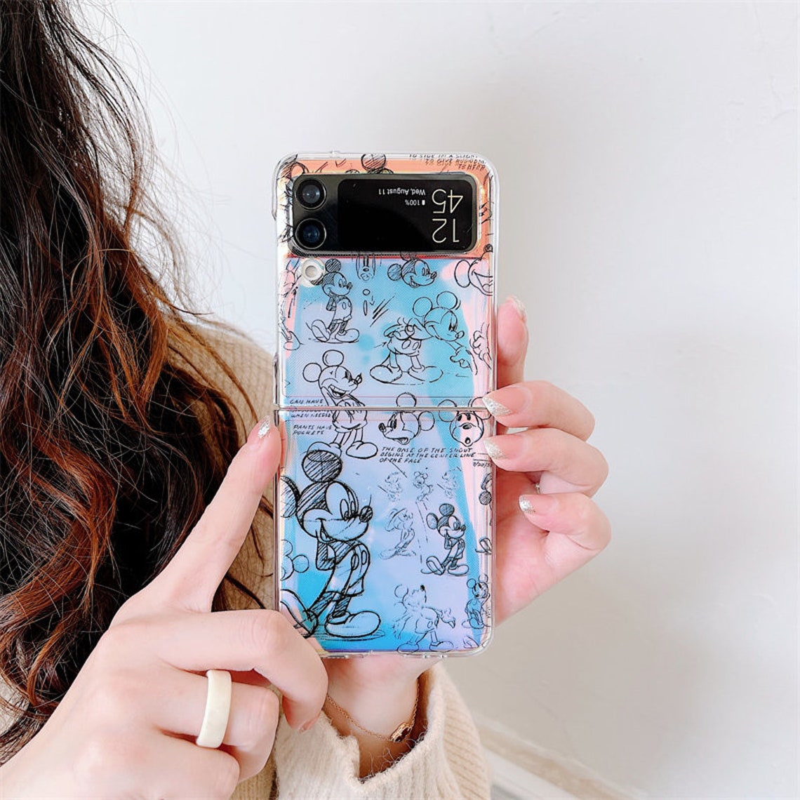 Cartoon Mouse Black White Phone Case for Samsung Galaxy Z Flip | Etsy