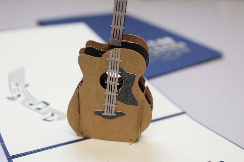Music Lover Pop up Card, 3D Popup Greeting Cards, Happy Birthday Card ...