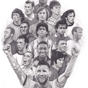 Football's GOATS Print - Etsy