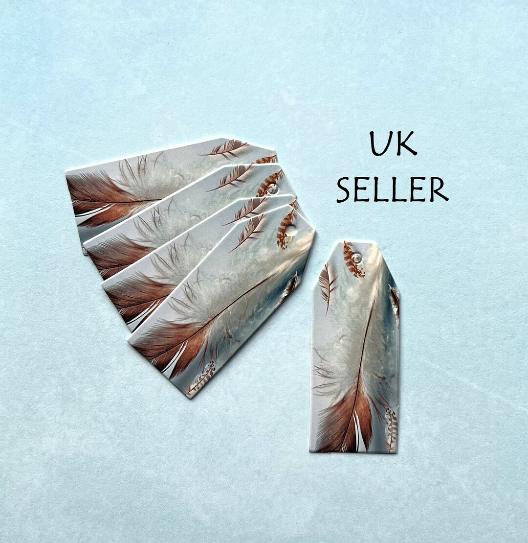 Feather Design Gift Tags Wedding Labels 20 Price Tags - Etsy