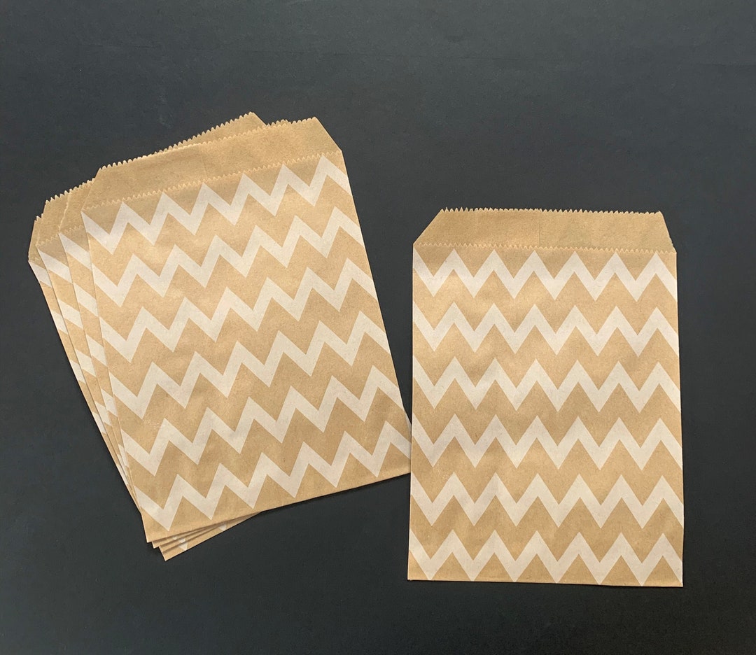 Kraft Paper Bags With Zig Zag Design Gift Bag Sweet Bag - Etsy