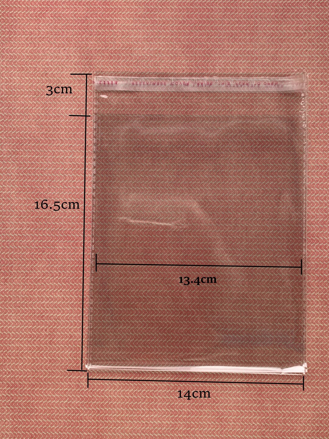 Cellophane Bags, 19.5x14cm Outer Size, Peel and Seal Self Adhesive ...
