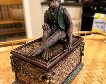 Monkey Trinket Box - Etsy