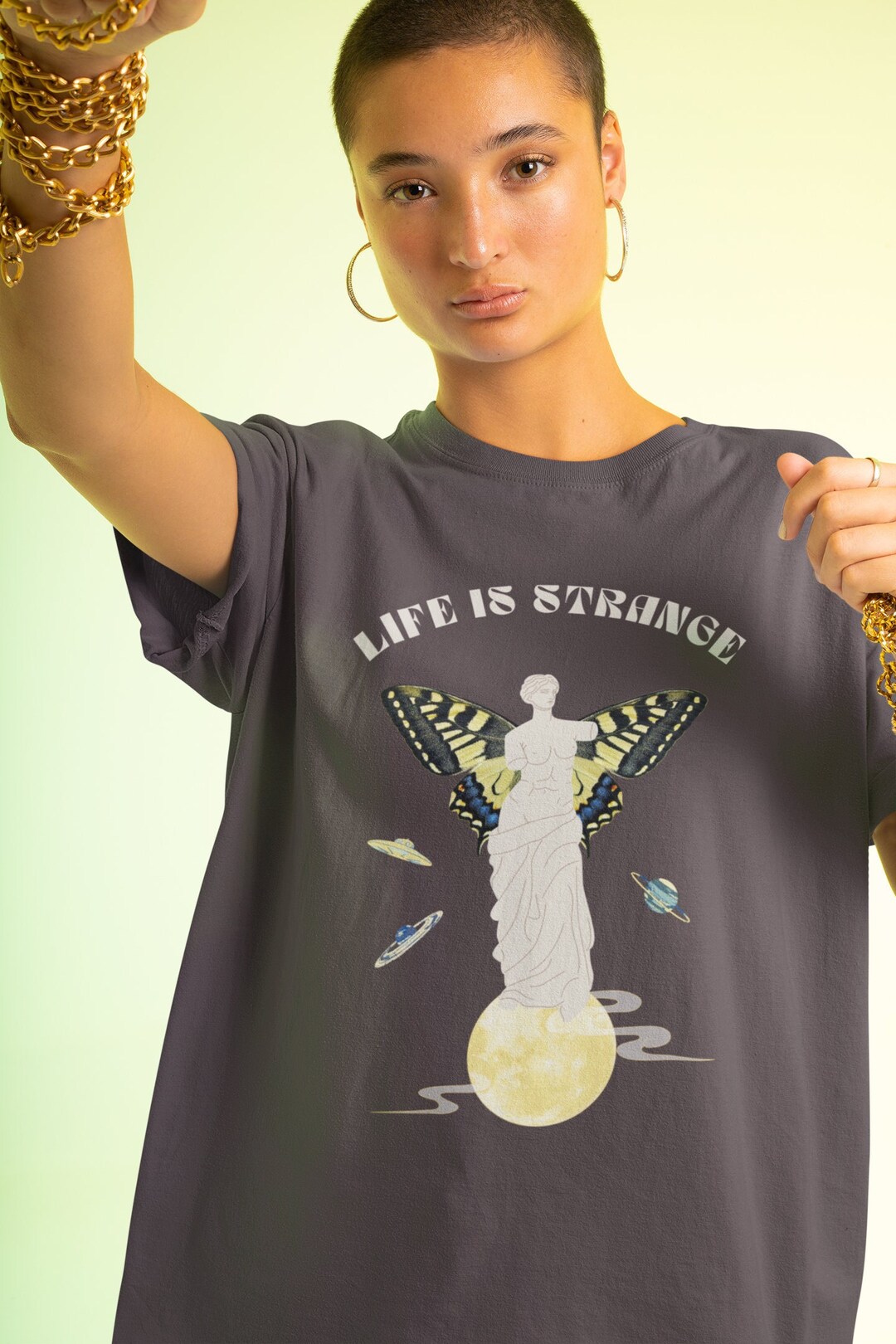 Life is Strange Weirdcore Space Shirt Greek Goddess Moon Shirt Planet ...