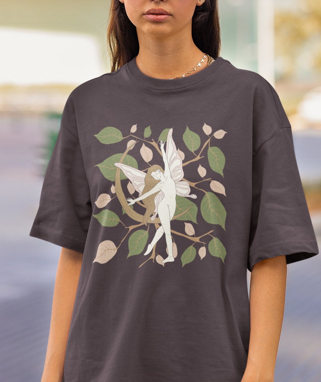 Fairy Shirt Crescent Moon Tee Cottage Core Shirt Fairycore Clothing ...