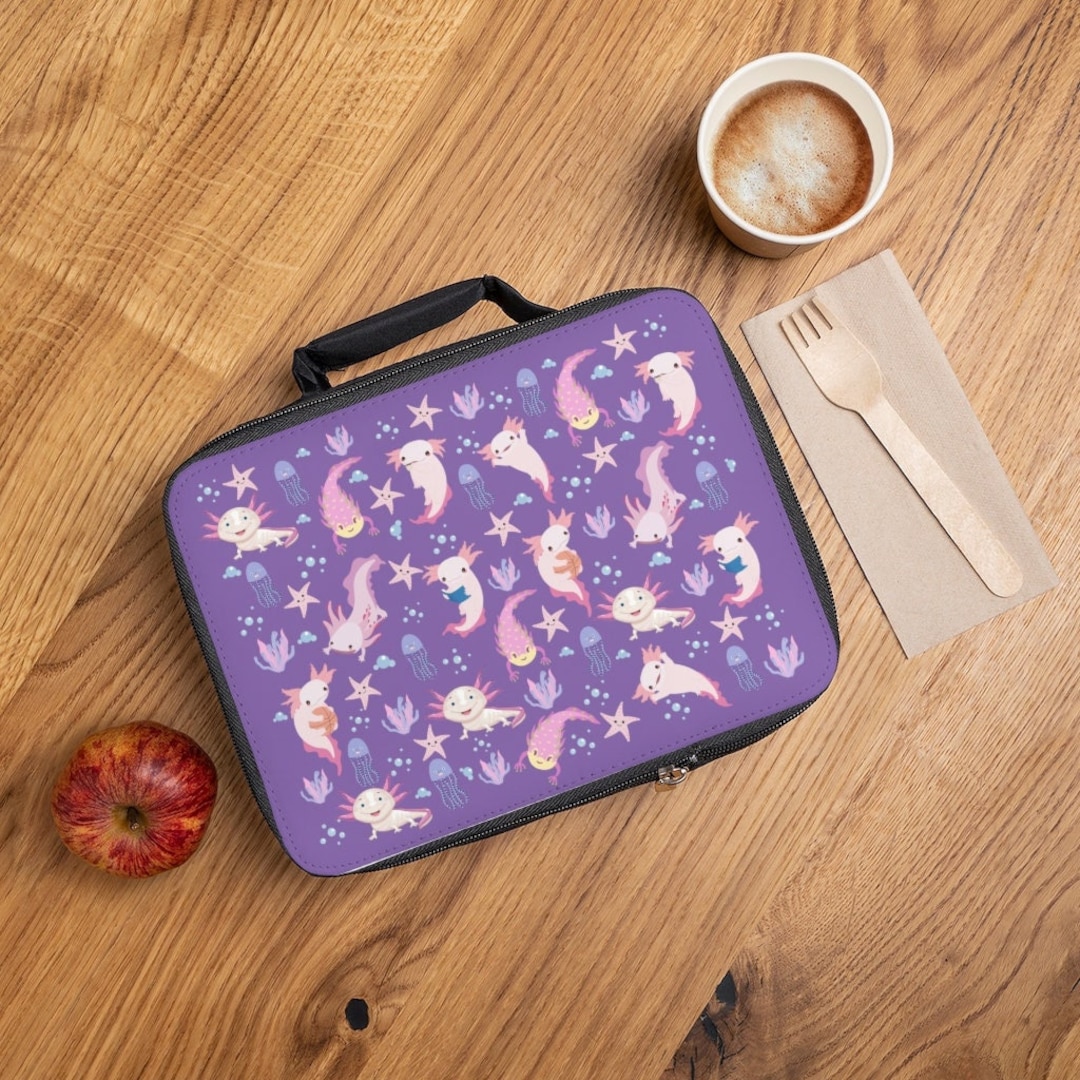 Insulated Lunch Bag Kidcore Lunch Box Axolotl Lunch Box Goblincore ...