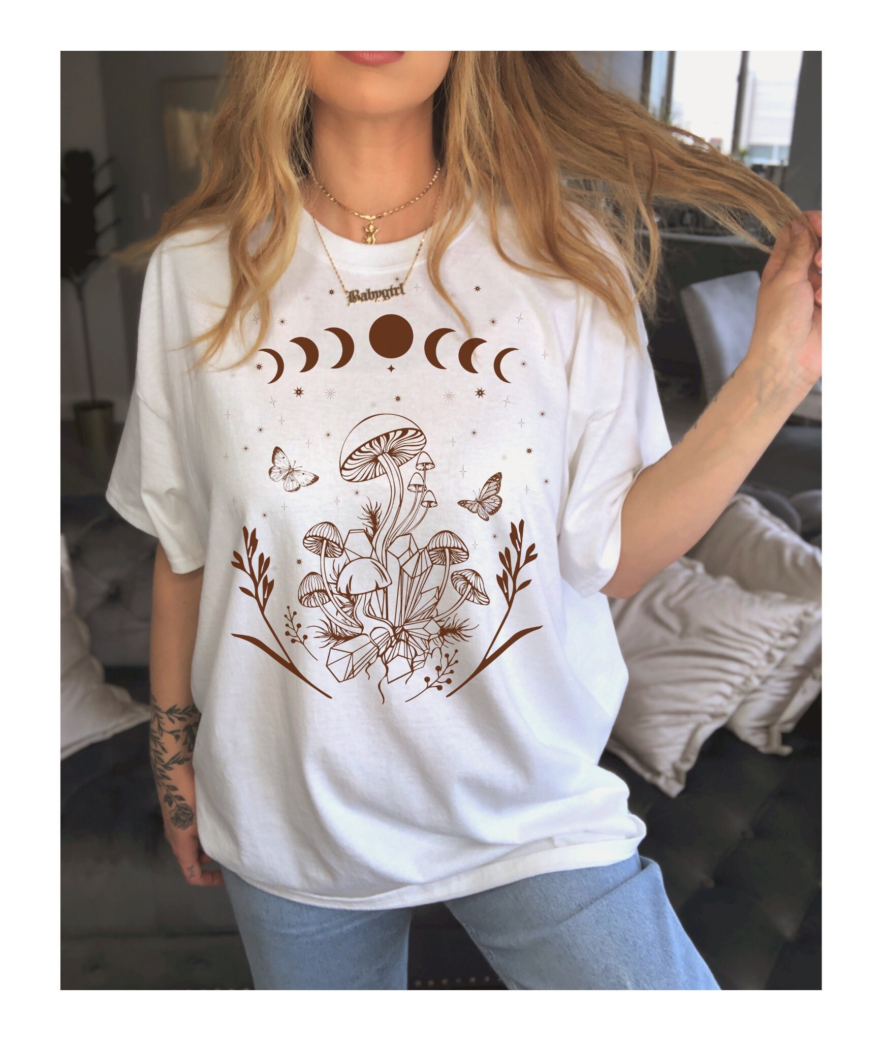 Camisa de hongos Camisa Cottagecore Ropa de hongos Ropa de duende Ropa ...