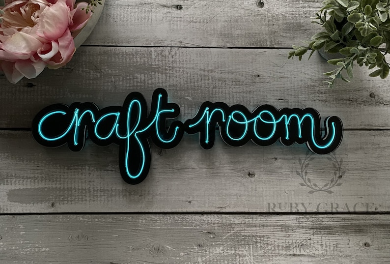Neon Wire Craft Room Sign DIY Full Instructions | Use the Methodology ...
