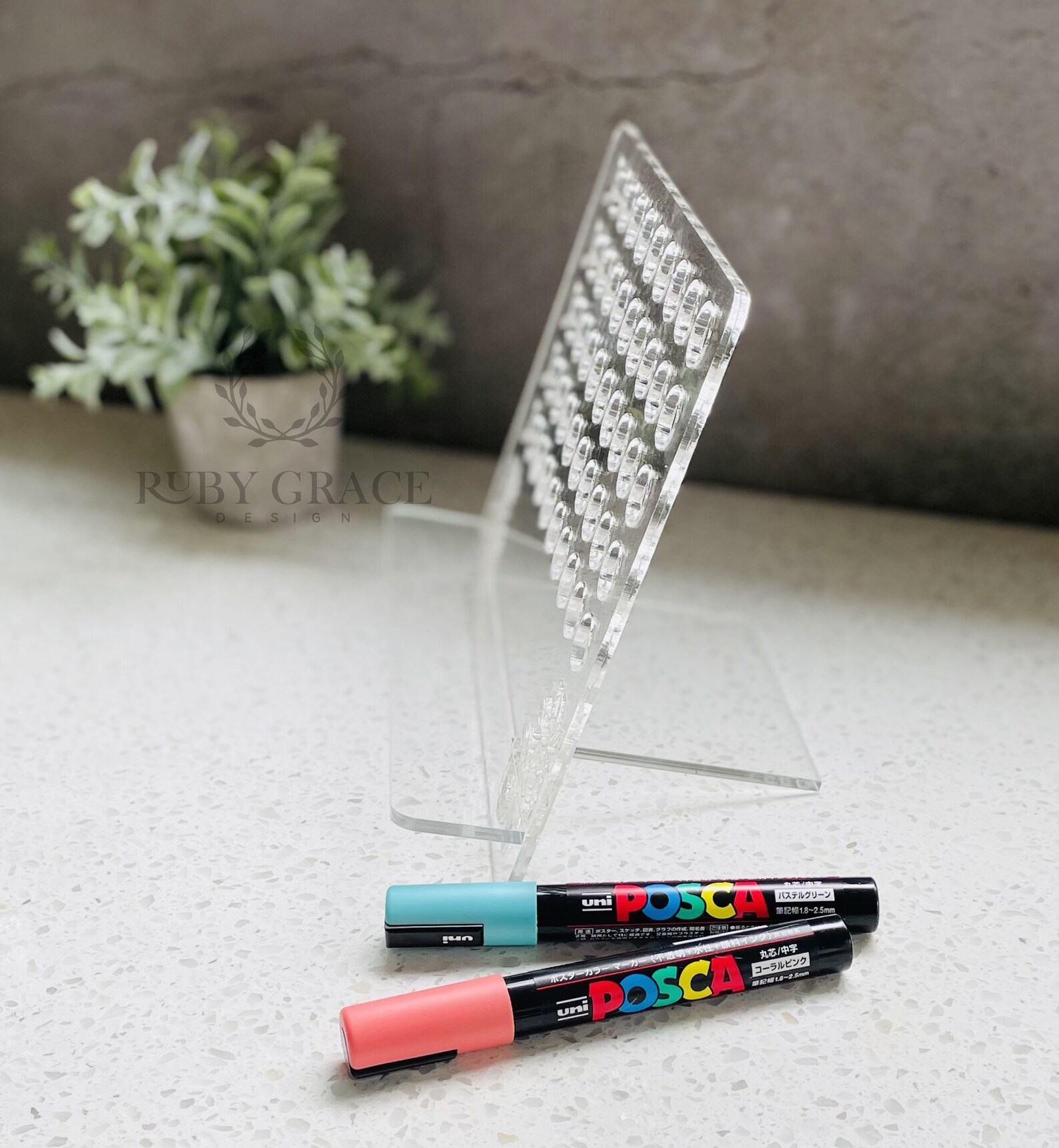 Posca Marker Pen Holder Stand Shelf Florals 50 Marker Pens Personalize ...