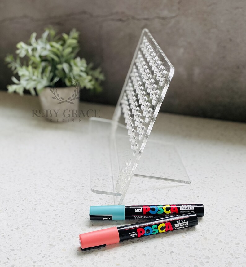 Posca Marker Pen Holder Stand Shelf Florals 50 Marker Pens Personalize ...