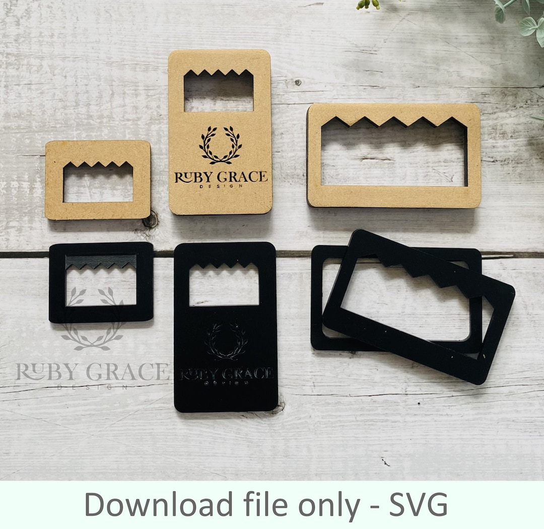 Sign Hanger Sawtooth Hook Template Customisable - SVG Designed for ...