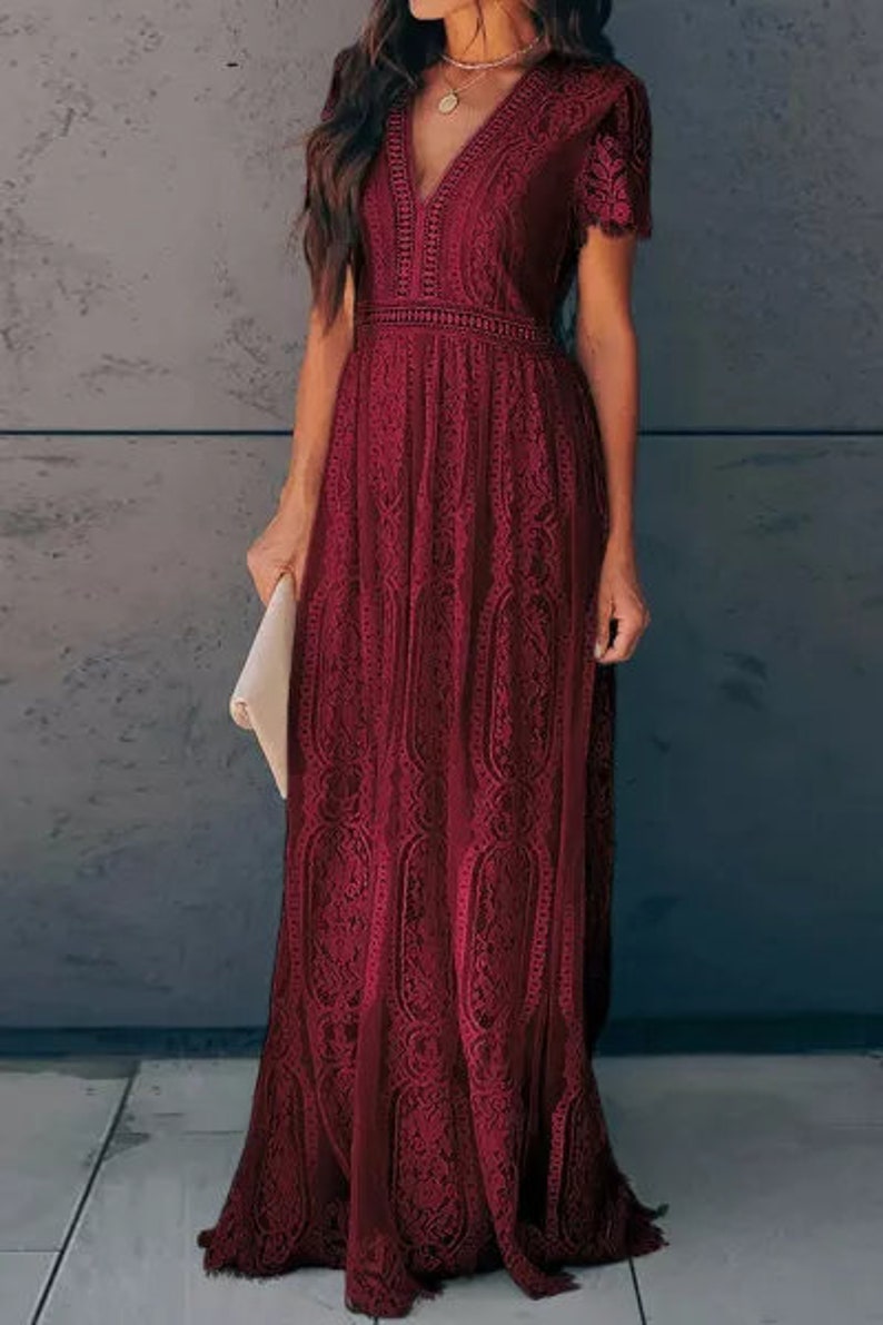 Fill Your Heart Lace Maxi Dress Etsy