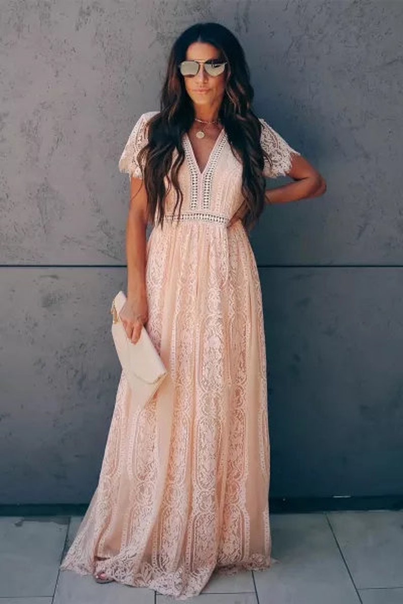 Fill Your Heart Lace Maxi Dress Etsy