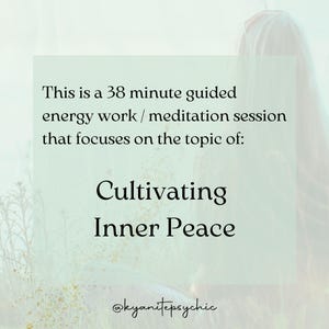 Guided Meditation: Cultivate Inner Peace - Etsy