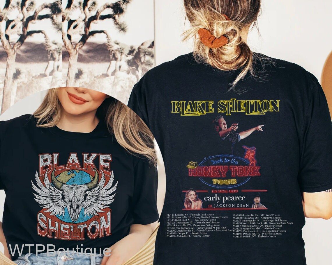 Blake Shelton Tour Shirt,Back to the Honky Tonk Tour 2023 Shirt,Blake ...