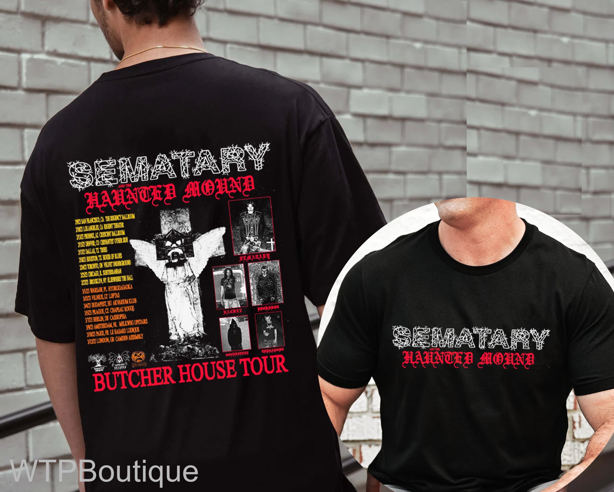 Sematary 2023 Tour 2 Sided Shirt, Butcher House 2023 Tour Tee, Sematary ...