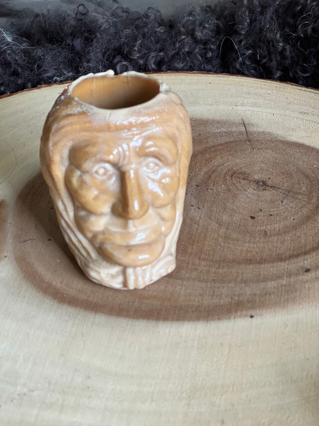 Green Town Chocolate Slag Glass Old Hag Toothpick Holder - Etsy