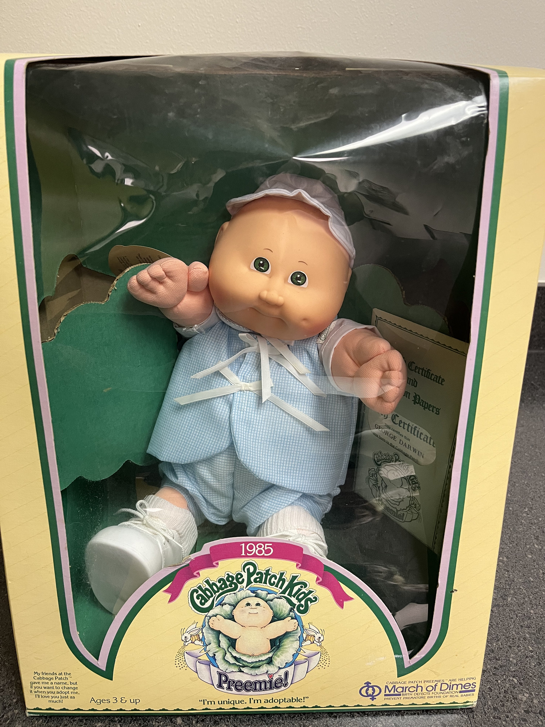 1985 Cabbage Patch Preemie, George Darwin - Etsy