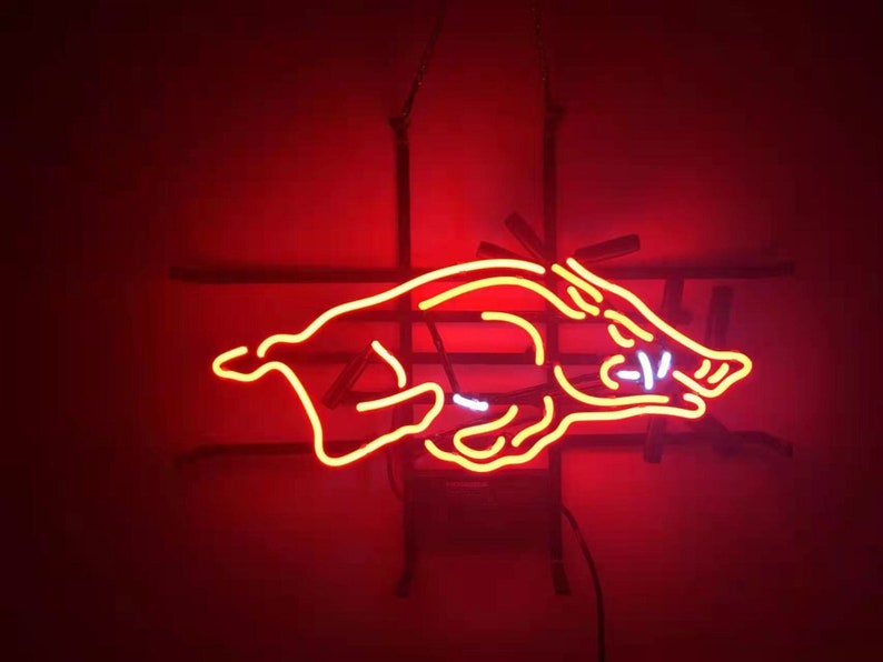 Arkansas Razorbacks Football Sport Man Cave Custom Neon Sign - Etsy