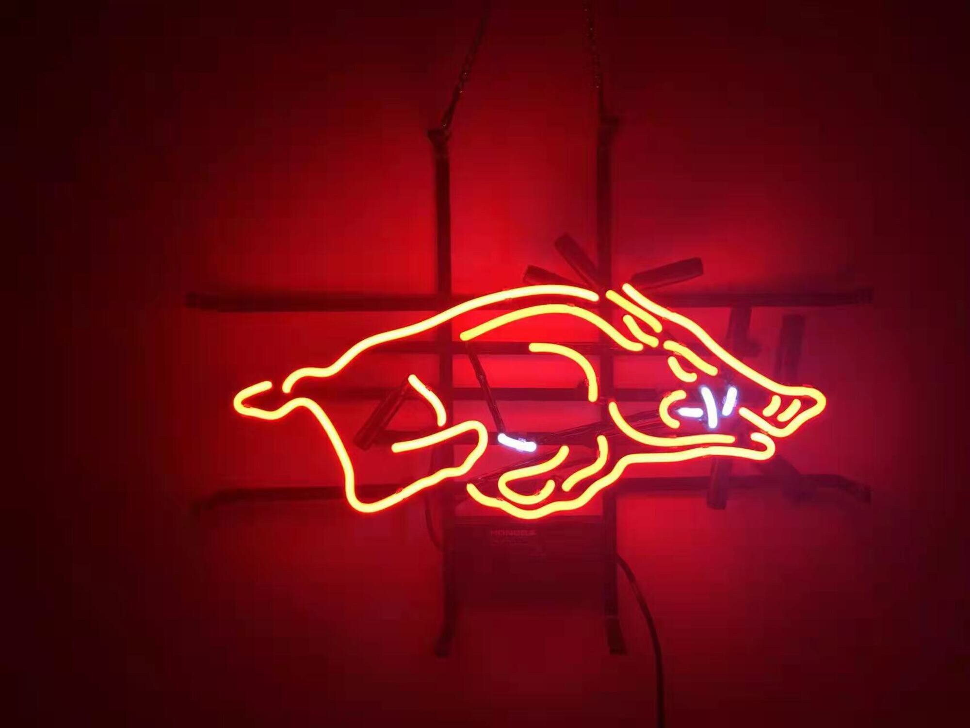 Arkansas Razorbacks Football Sport Man Cave Custom Neon Sign ...
