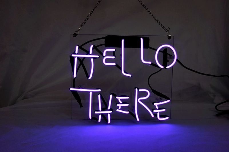 Handmade Hello There Personalized Sign Gifts Light Real Glass Neon Sign ...