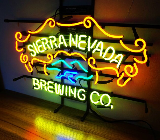 Real Glass Neon Sign Sierra Nevada Brewing Co. Man Cave Beer - Etsy
