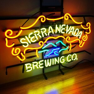 Real Glass Neon Sign Sierra Nevada Brewing Co. Man Cave Beer | Etsy