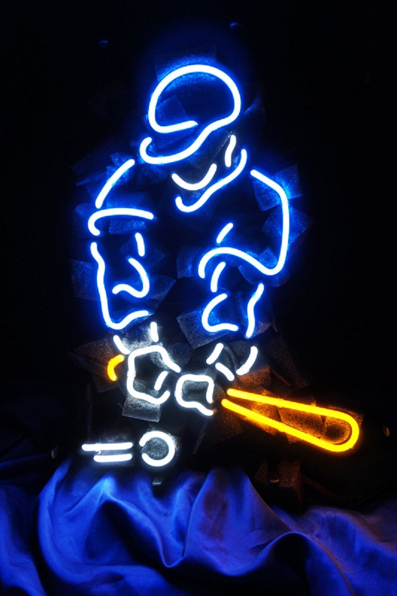 Baseball Player Sports Man Cave Neon Light Neon Sign - Etsy