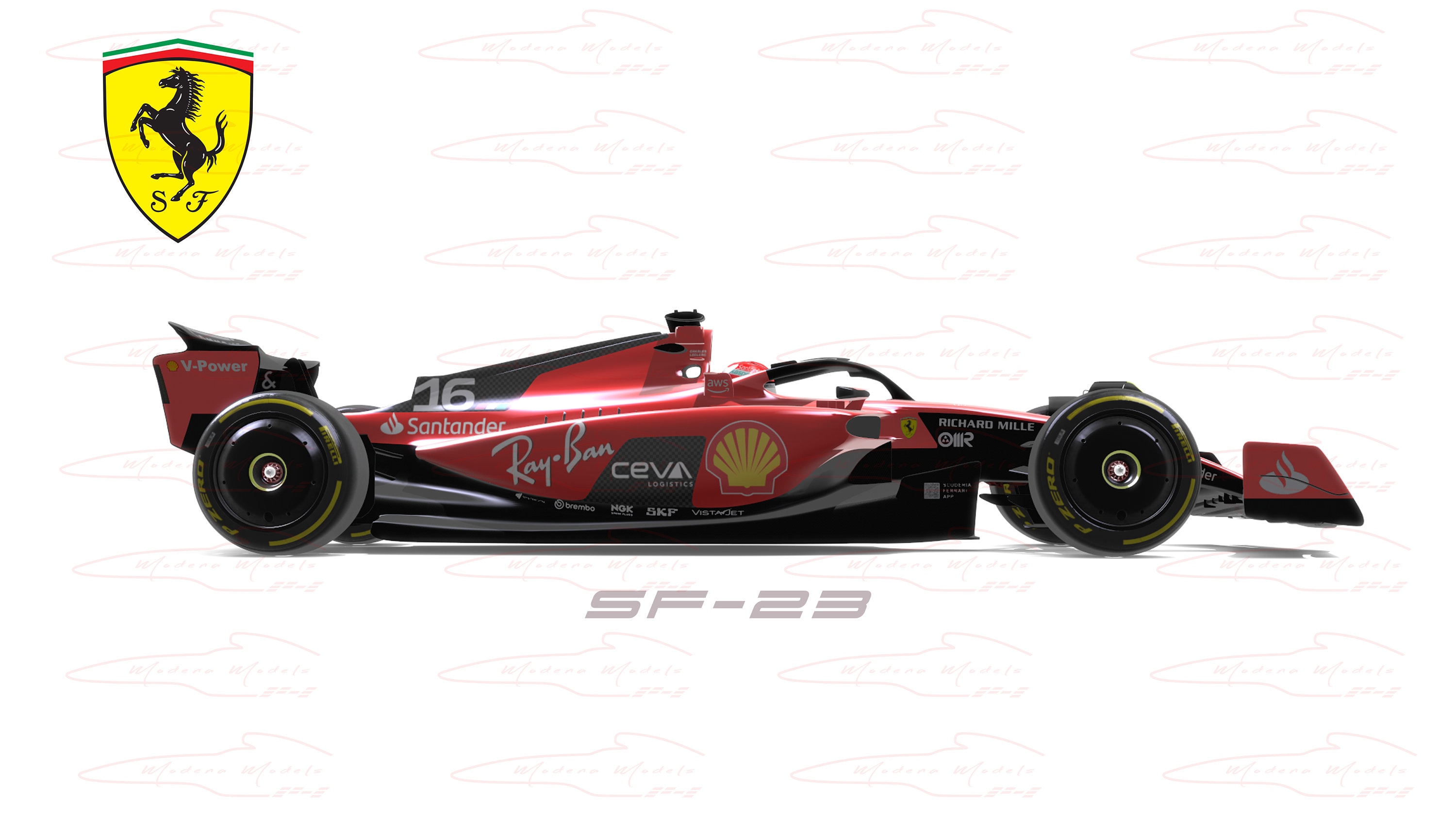 Ferrari SF23 Le Clerc Formula 1 2023 Season SF-23 - Model Car -piece ...
