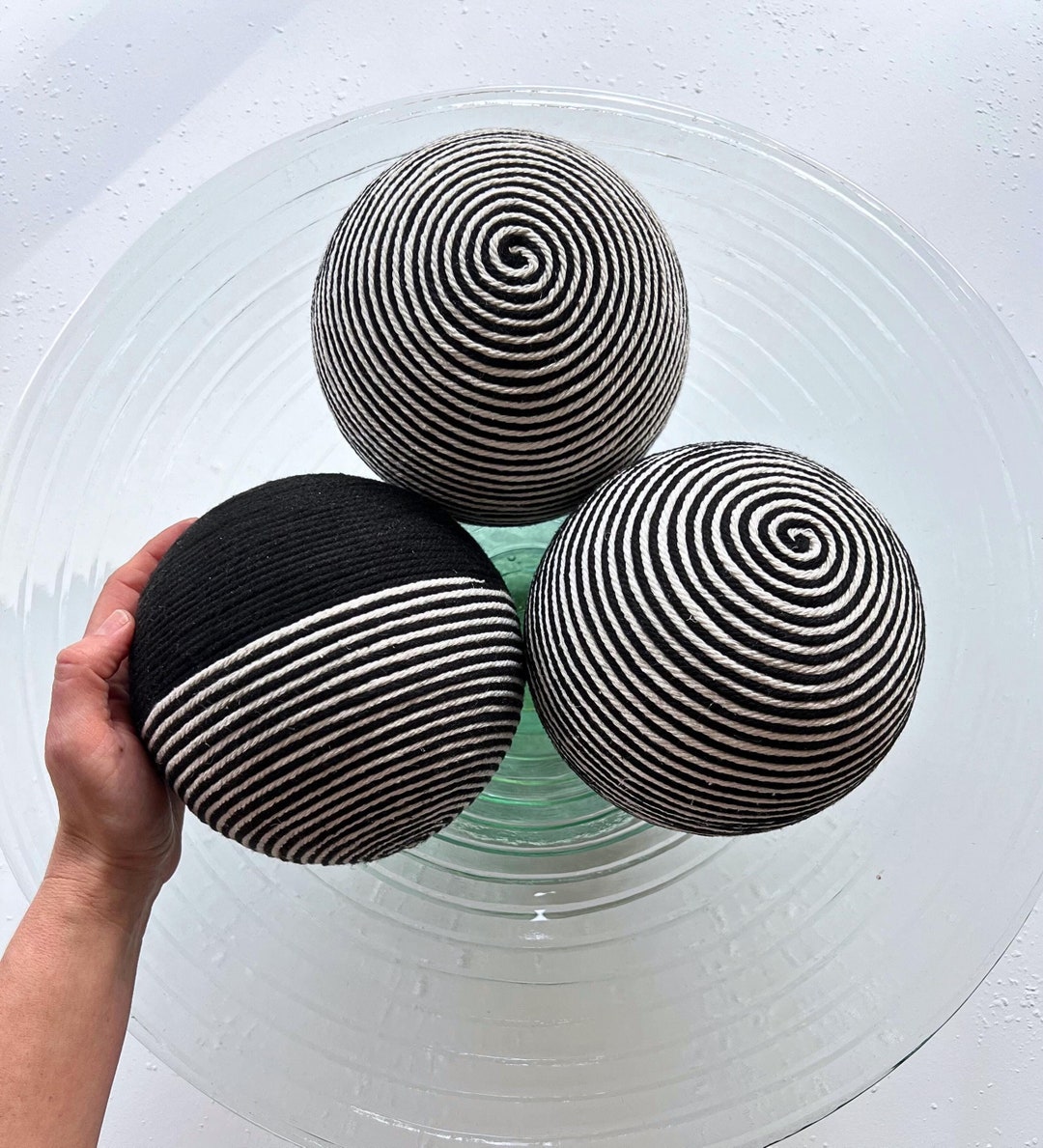 Cookies + Cream Decorative Swirl Spheres | Modern Coffee Table Decor ...