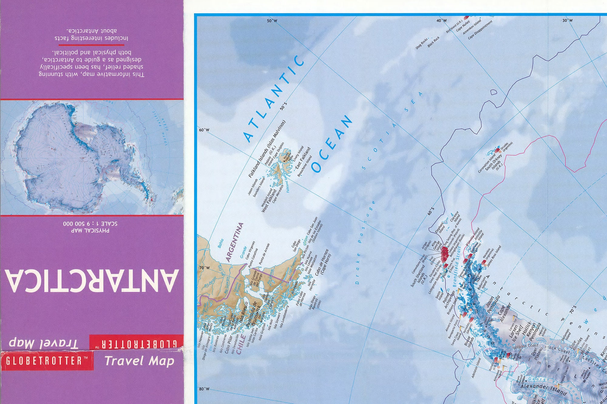 Antarctica Map Art Print Retro Map of Antarctica Home Wall | Etsy