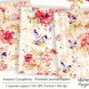 Blue Floral Digital Paper, Winter Digital Background, Blue Flowers ...