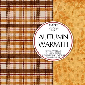 Fall Digital Paper, Autumn Scrapbook, Fall Scrapbook Paper, Autumn ...