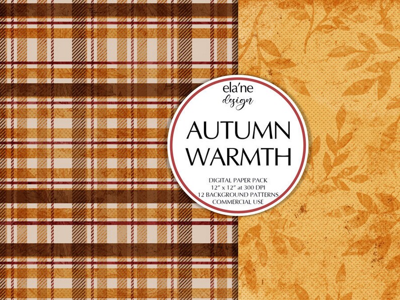 Fall Digital Paper, Autumn Scrapbook, Fall Scrapbook Paper, Autumn ...