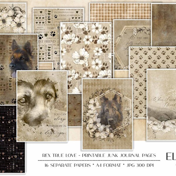 Floral Digital Paper, Flower Seamless Pattern, Wedding Digital Paper ...