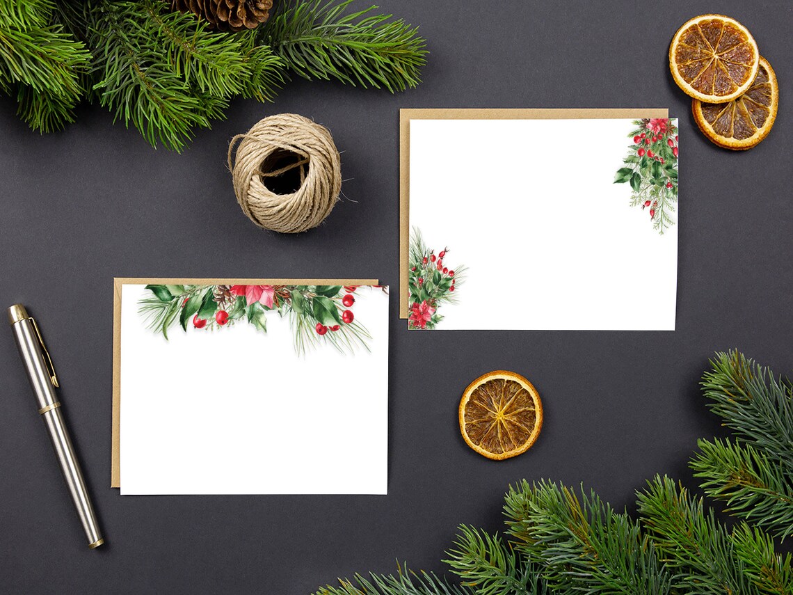 Christmas Printable Stationery Paper, Christmas Writing Paper, Letter ...