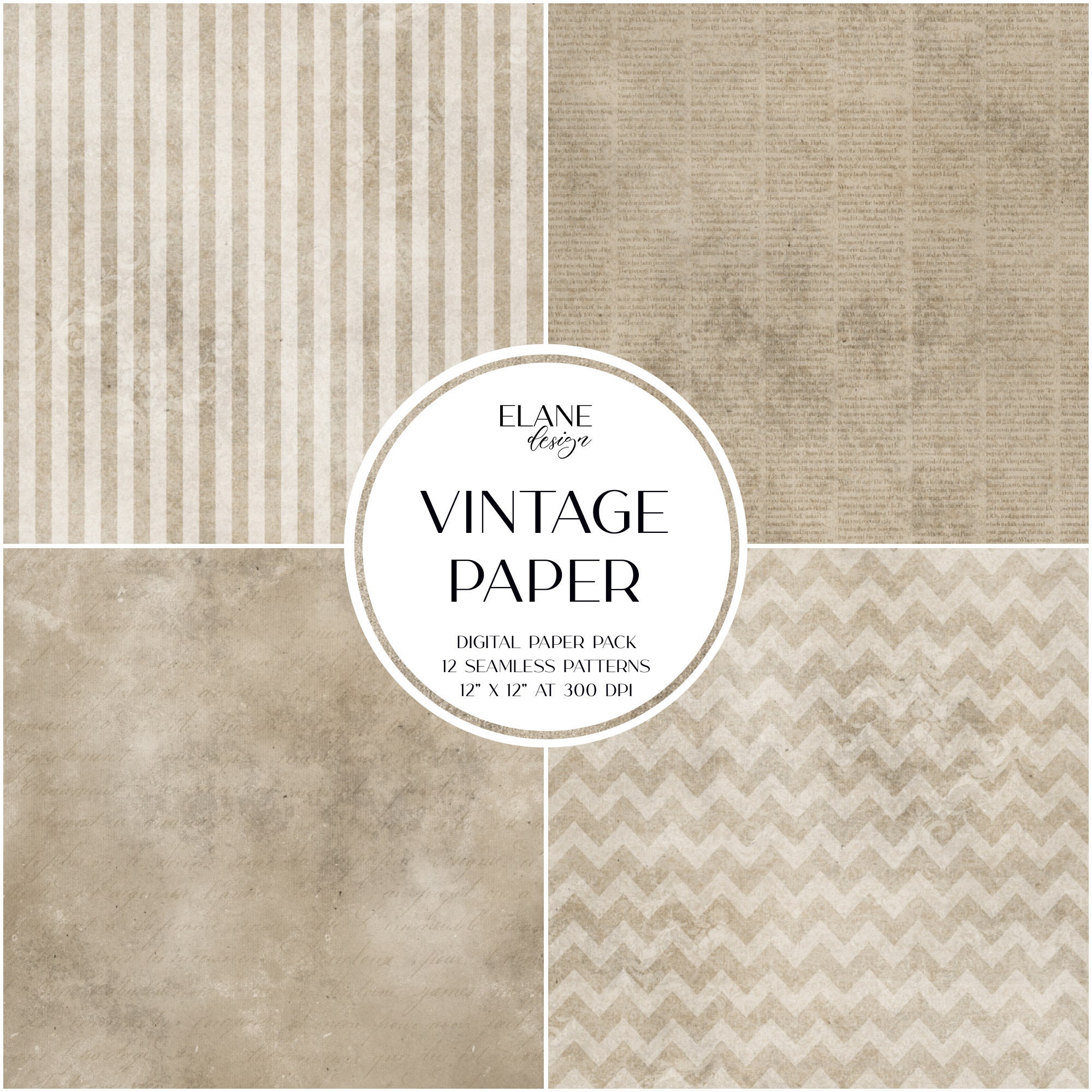 Kraft Digital Paper Damask Seamless Pattern Vintage Seamless - Etsy