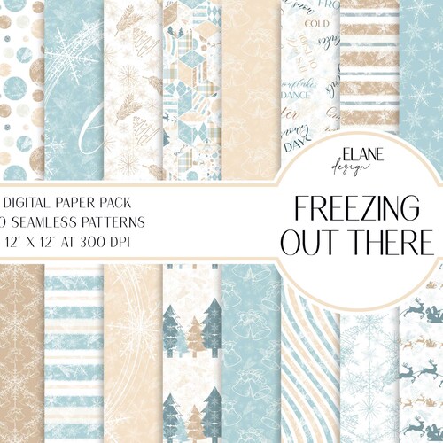 Winter Digital Paper Snowflake Seamless File Winter - Etsy