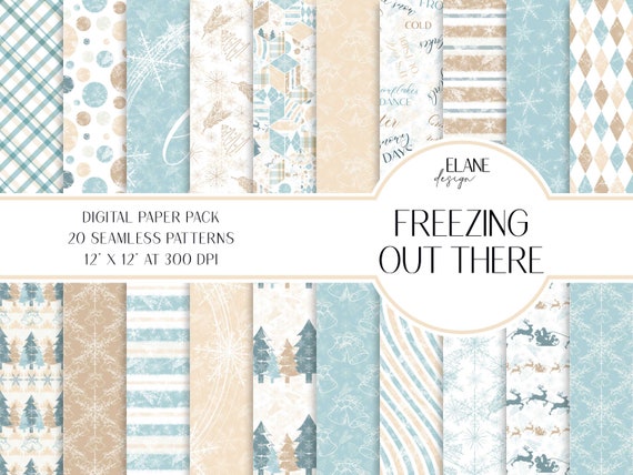 Winter Digital Paper Snowflake Seamless File Winter | Etsy