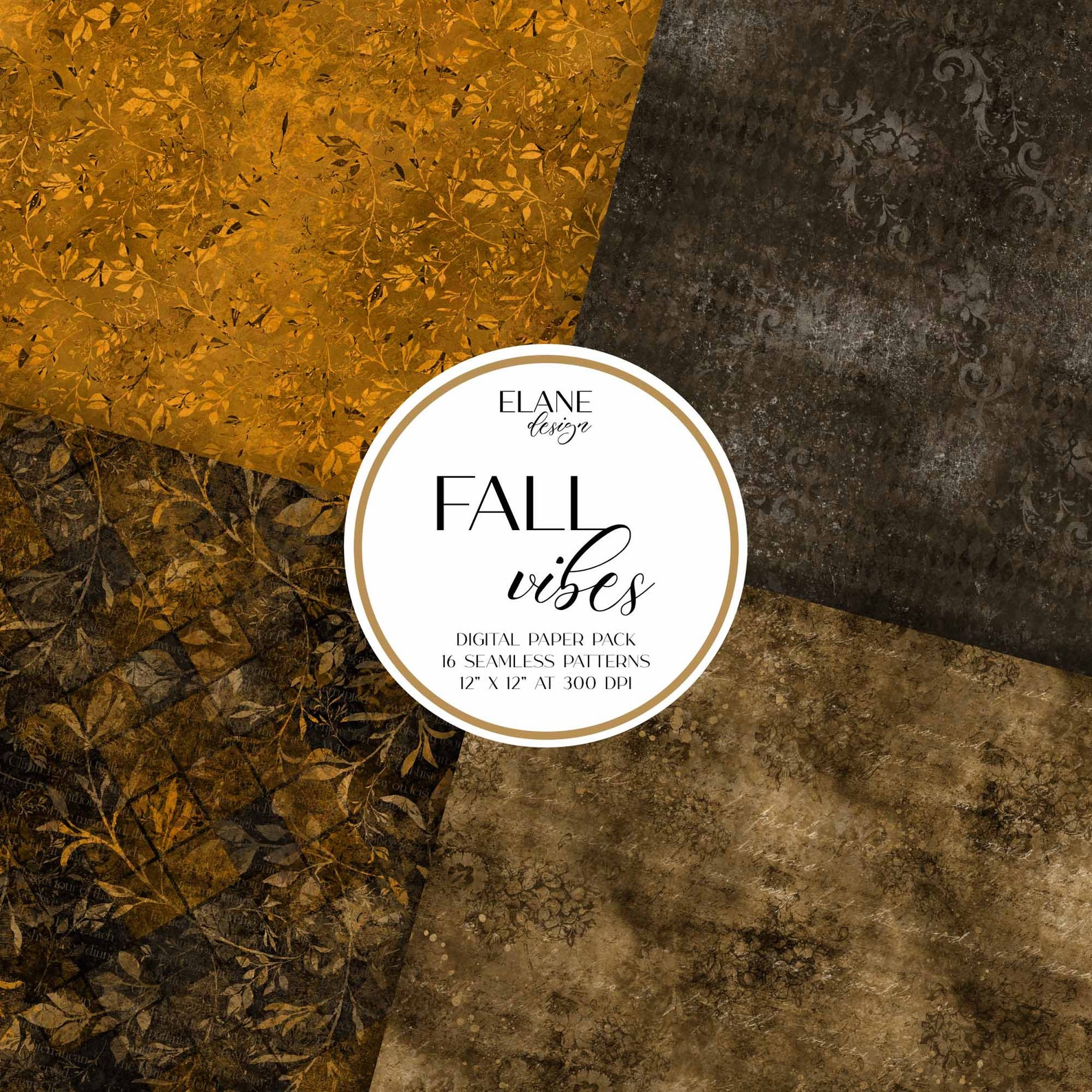 Fall Digital Paper Autumn Scrapbook Paper Fall Leaves - Etsy
