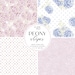 Peony Digital Paper, Floral Seamless File, Wedding Digital Paper, Blue ...