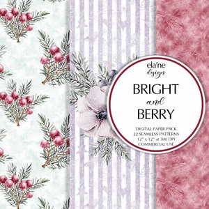 Pastel Christmas Digital Paper, Winter Seamless File, Christmas ...