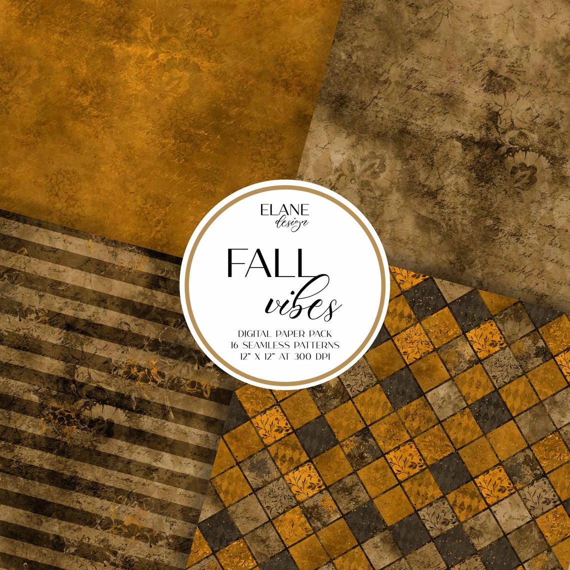 Fall Digital Paper Autumn Scrapbook Paper Fall Leaves - Etsy