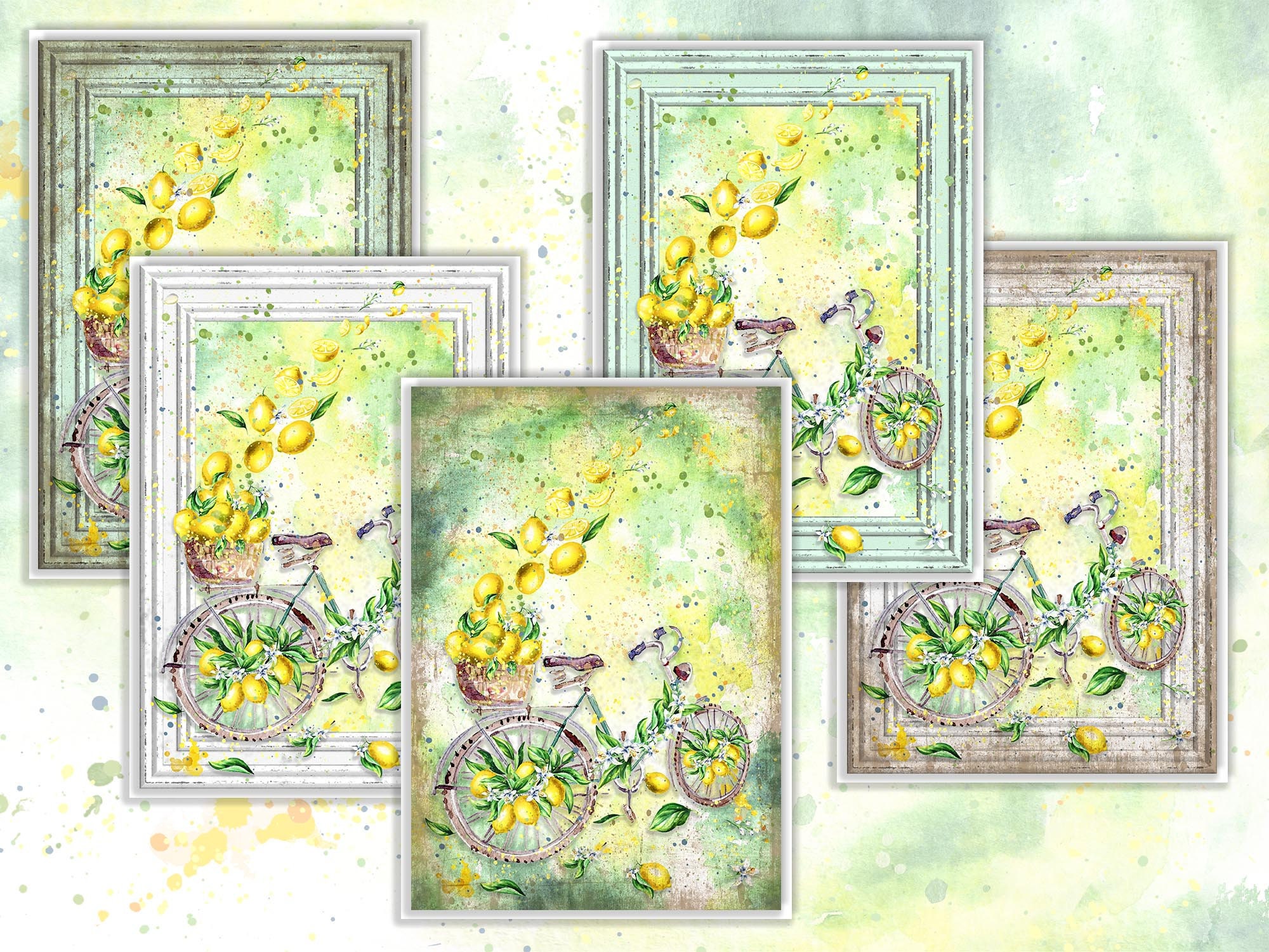 Lemon Sign Printable, Lemon Digital Download, Watercolor Lemon, Lemon ...