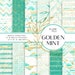 Emerald Green Digital Paper, Green Gold Wallpaper, Mint Digital ...